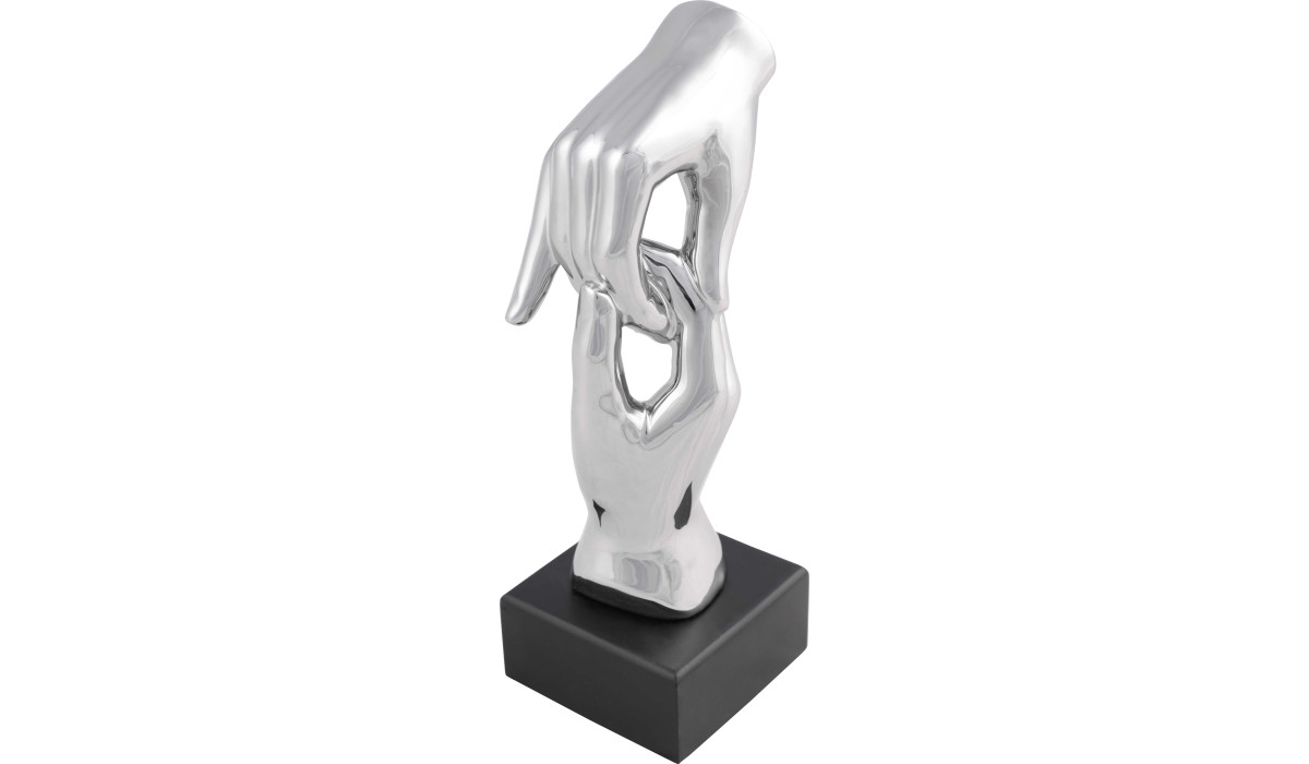 Скульптура Handshake Silver, срібна