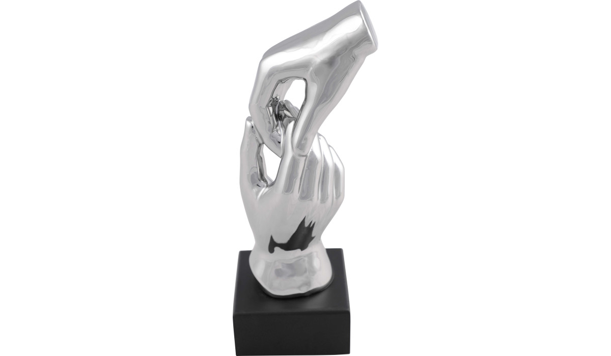 Скульптура Handshake Silver, срібна